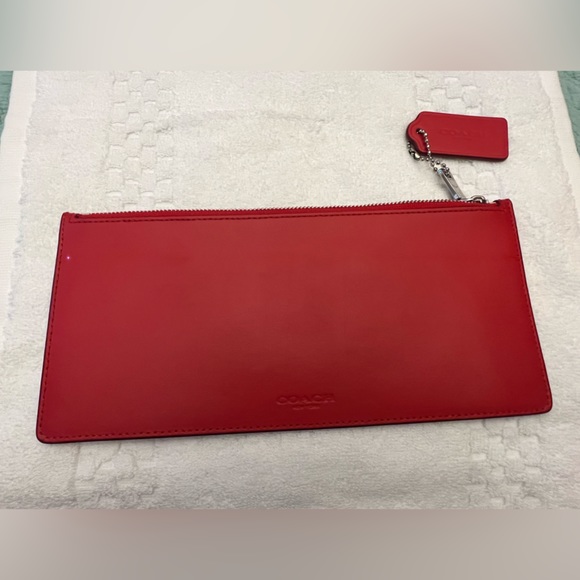 Coach | Bags | Coach Red Leather Clutch | Poshmark
